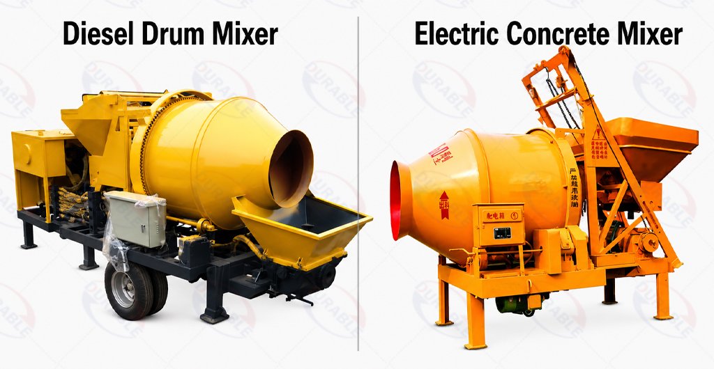 Diesel Drum Mixer vs Electric Concrete Mixer